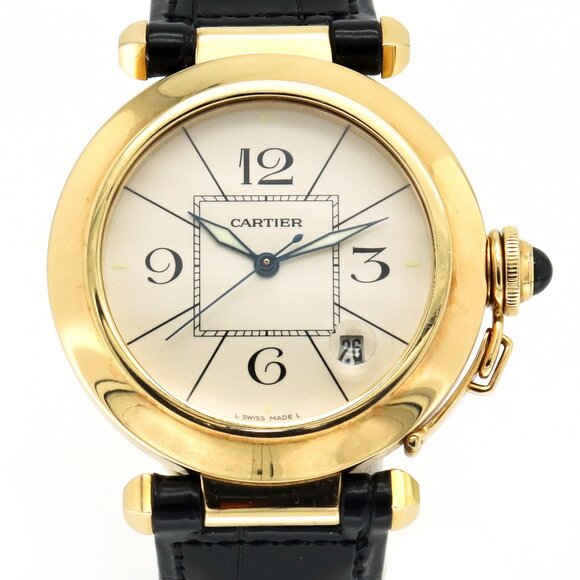 Cartier | Accessories | Cartier Watch Pasha 8k Yellow Gold 38mm ...
